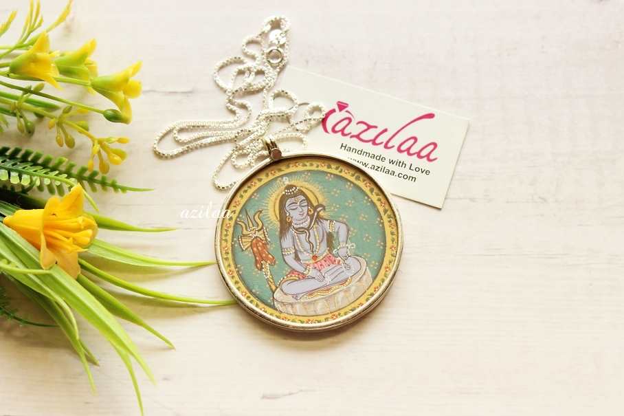 God Shiva Sterling silver Pendant chain 01 at ₹2950 | Azilaa
